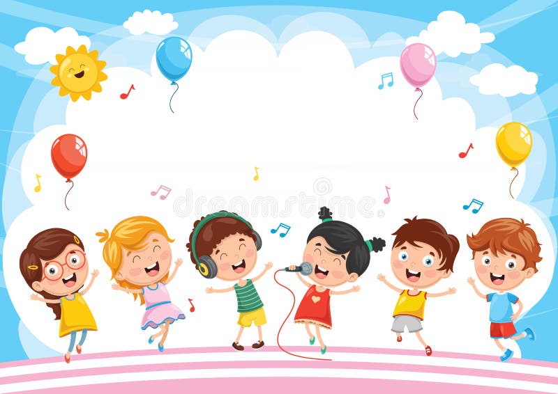 Vector Illustration Of Kids Background Stock Vector - Illustration of ...