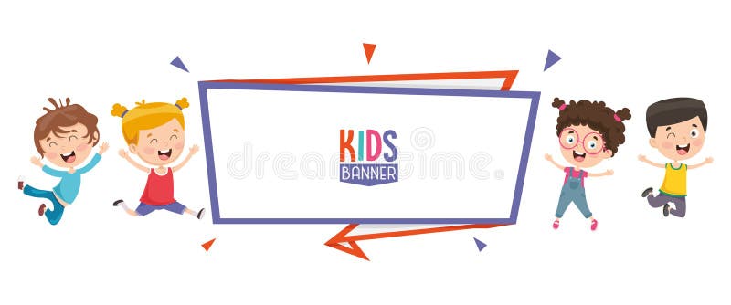 Vector Illustration of Kids Banner Stock Vector - Illustration of card ...
