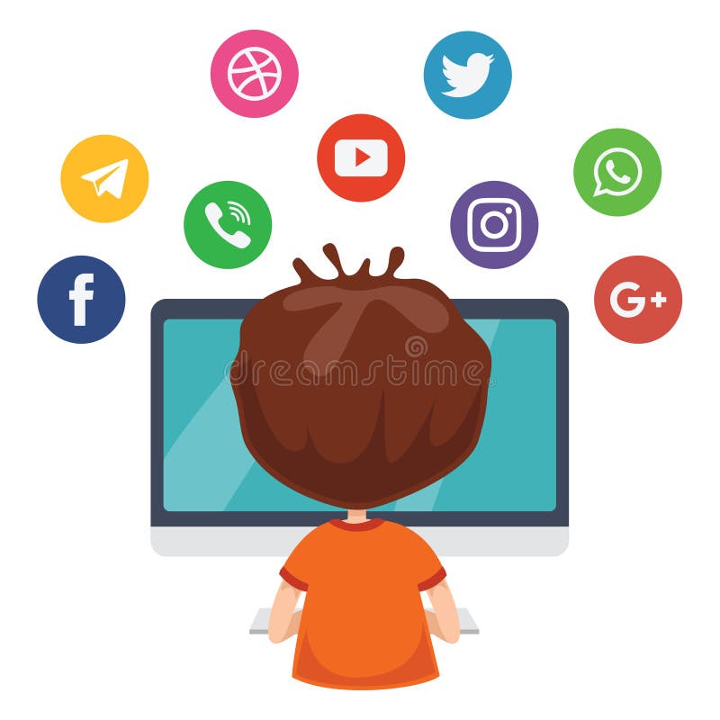 Vector Illustration of Kids Technology Editorial Stock Image ...