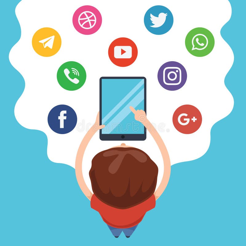 Vector Illustration of Kids Technology Editorial Stock Image ...