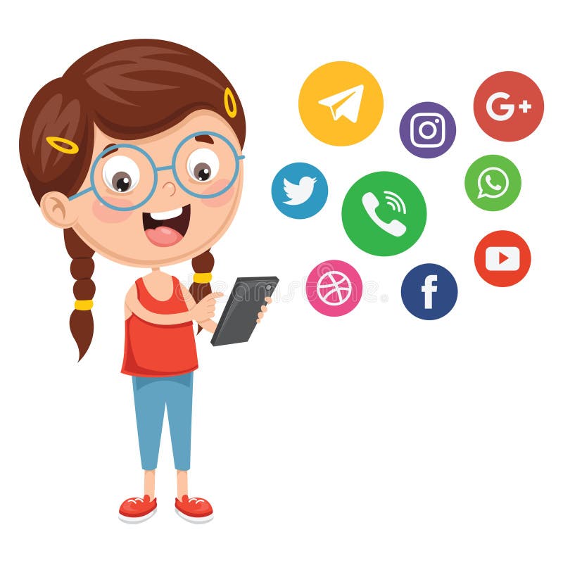 Vector Illustration Kids Technology Stock Illustrations – 23,095 Vector ...