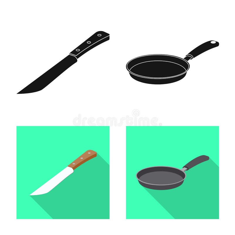 Vector Illustration of Kitchen and Cook Symbol. Collection of Kitchen ...