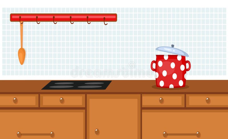Vector Illustration of Kitchen Set Stock Vector - Illustration of clean ...