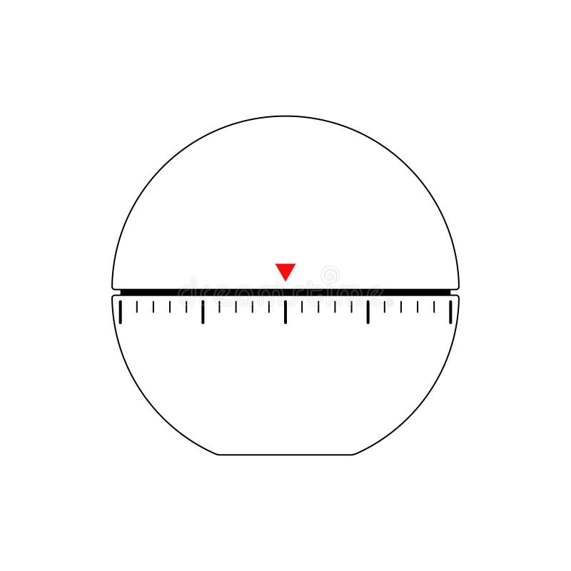 Vector Illustration of a Kitchen Timer, in a Flat Style. a Minimalistic ...