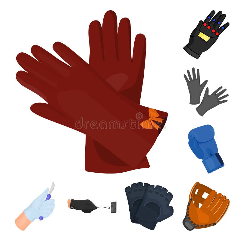 Vector Design of Knitted and Keeper Icon. Set of Knitted and Hand Stock ...