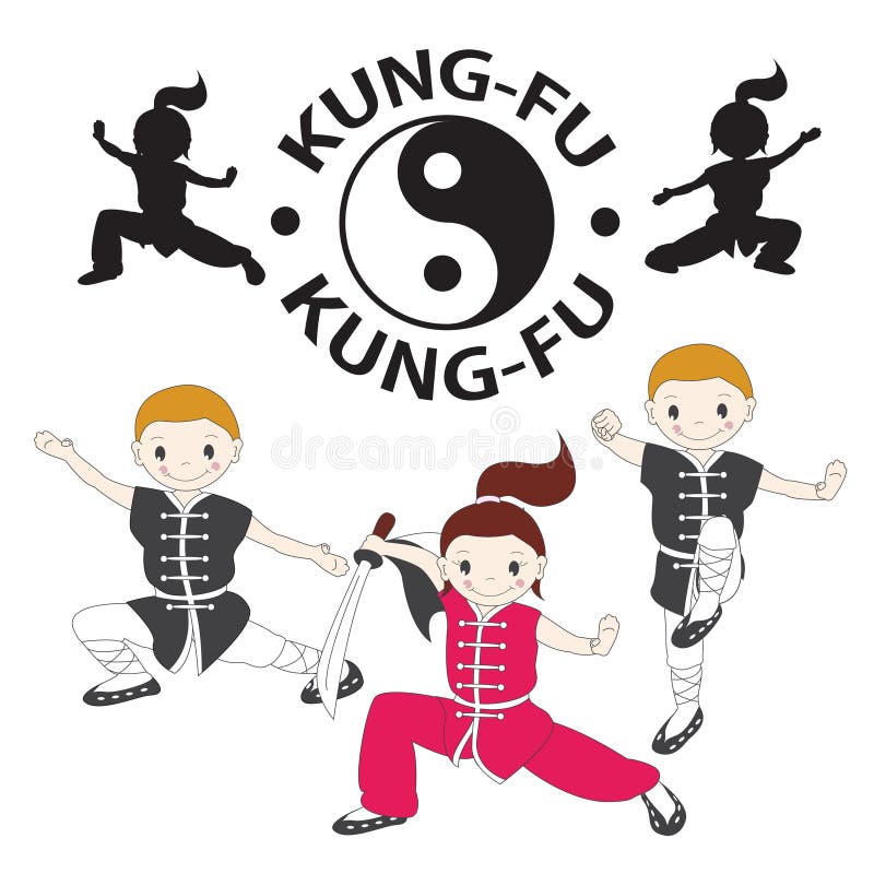 Vector Illustration of Kung Fu Stock Vector - Illustration of force ...