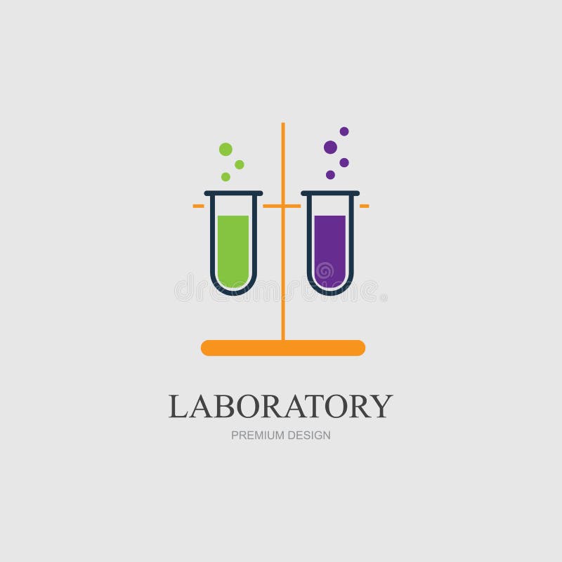 Vector Illustration of Lab Logo Design Template Stock Vector ...