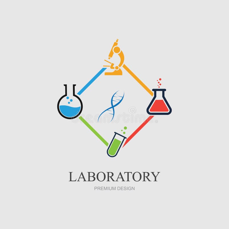 Vector Illustration of Lab Logo Design Template Stock Vector ...