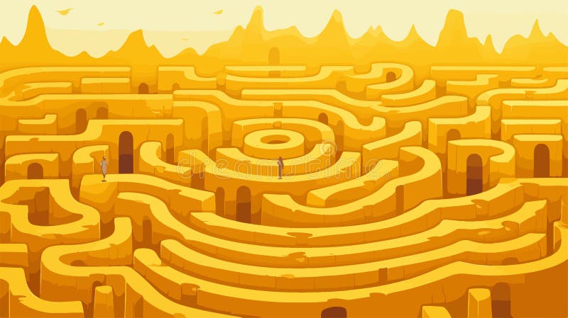 Vector Illustration of a Labyrinth Stock Vector - Illustration of ...