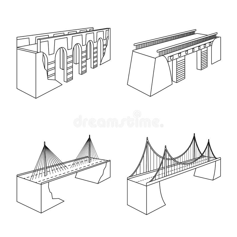 Vector Design of Landmark and Structure Logo. Collection of Landmark ...