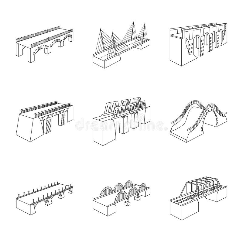 Vector Design of Landmark and Structure Sign. Collection of Landmark ...
