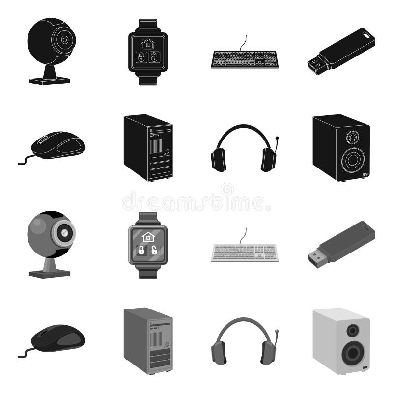 Vector Design of Laptop and Device Logo. Set of Laptop and Server ...