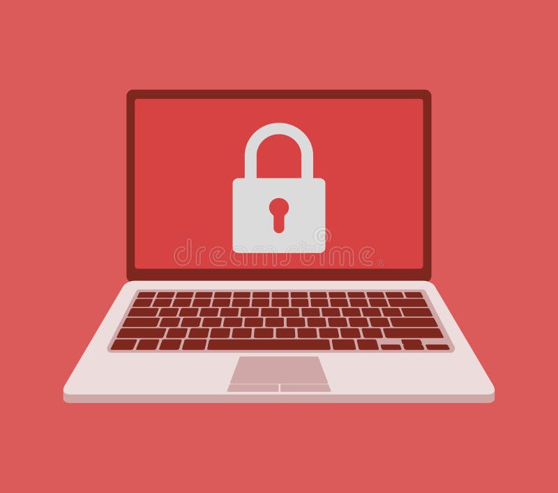 Vector Illustration of Laptop System Error Warning. Virus Attention ...