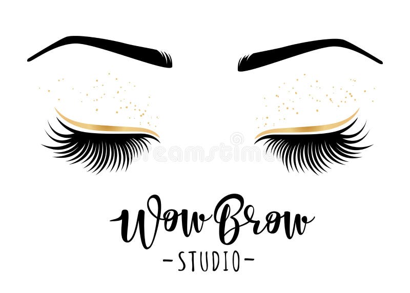 Brows and lashes logo stock vector. Illustration of face - 106806596