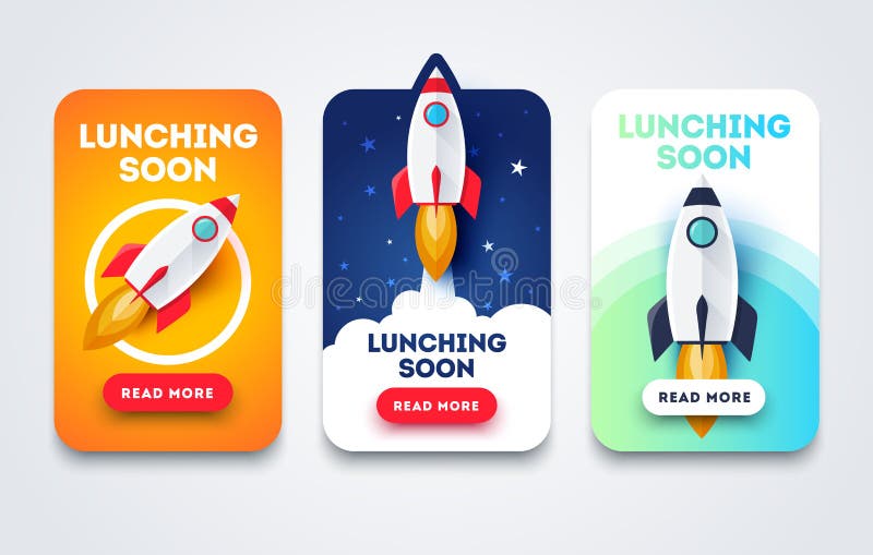 Vector Illustration Launching Soon Page Design App Interface for Smart ...