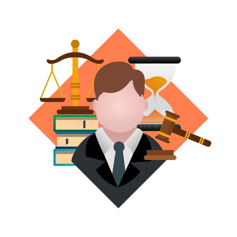 Vector Illustration of a Lawyer Stock Illustration - Illustration of ...