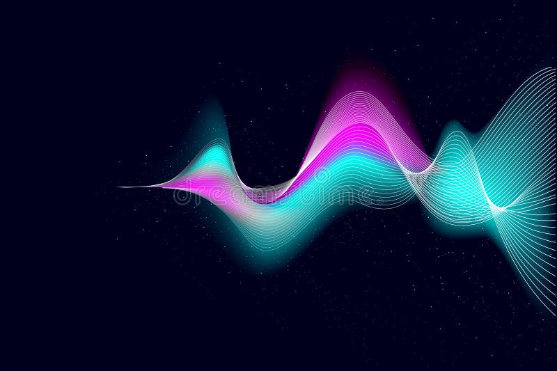 Vector Illustration. Layers of Fluid, Translucent Blue and Pink Shapes ...