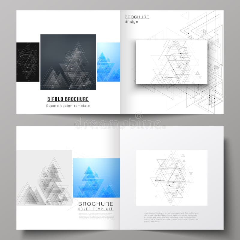 The Vector Illustration of Layout of Two Covers Templates for Square ...