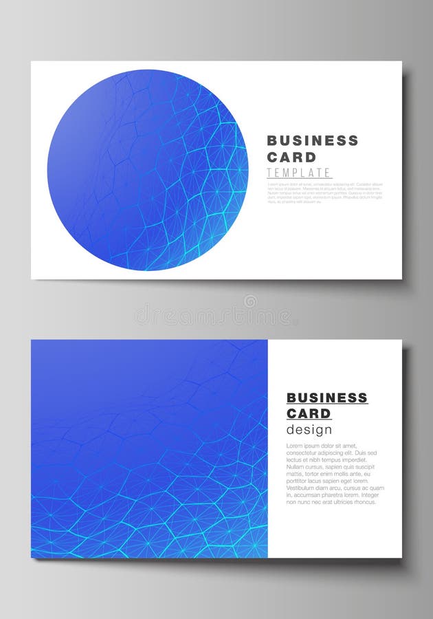 Vector Illustration Layout of Two Creative Business Cards Design ...