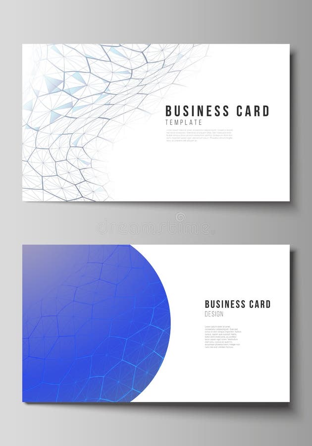 Vector Illustration Layout of Two Creative Business Cards Design ...