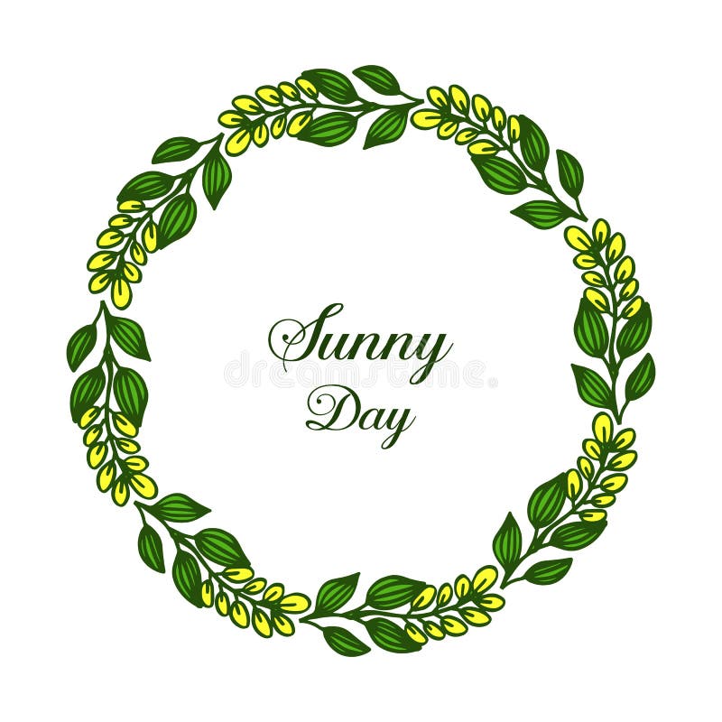 Vector Illustration Leaf Flower Frame for Invitation Card of Sunny Day ...