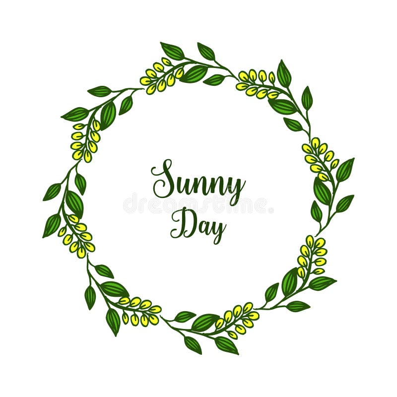 Vector Illustration Leaf Flower Frame for Invitation Card of Sunny Day ...