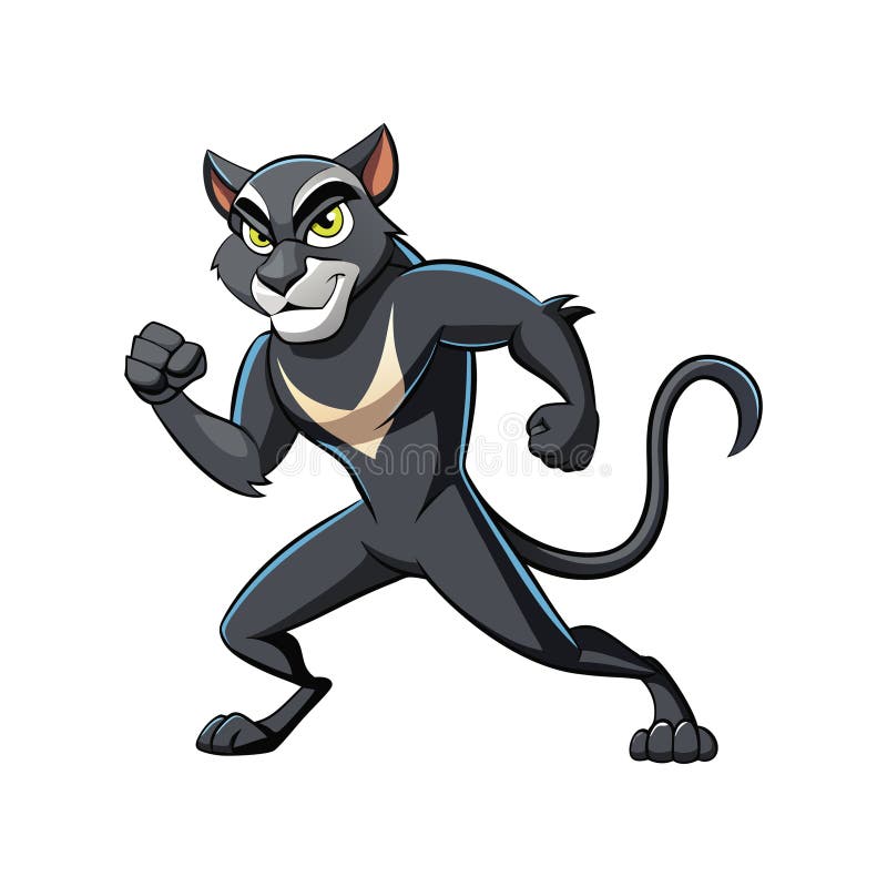 Learning Panther in Well-Rested State Stock Vector - Illustration of ...