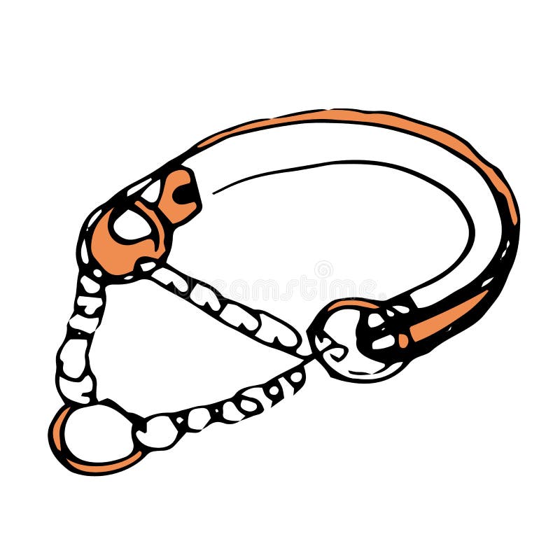 Vector Illustration of a Leash Collar Chain for a Dog Stock Vector ...