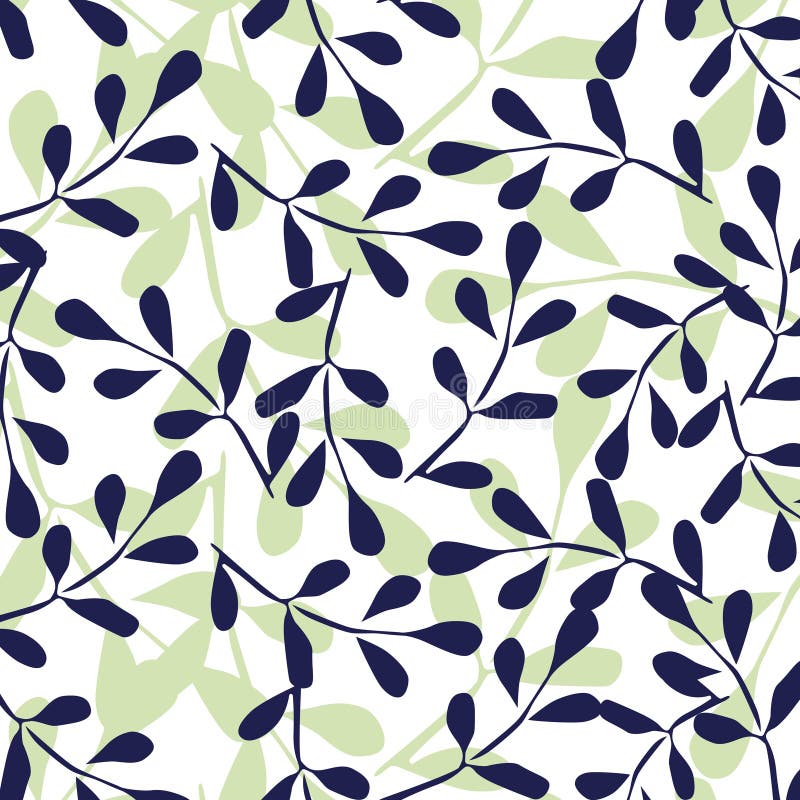 Vector Illustration of Leaves Pattern. Stock Vector - Illustration of ...