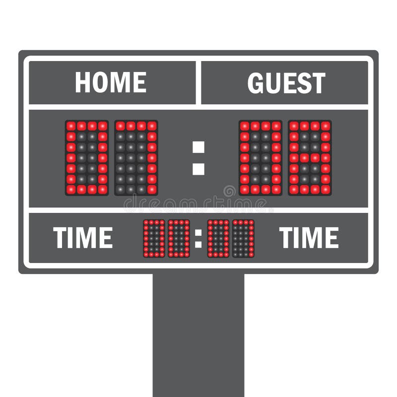 Vector Illustration of a LED Football Scoreboard with Fully Data Stock ...