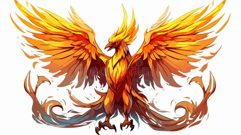 Vector Illustration of Legendary Phoenix Cartoon Stock Vector ...