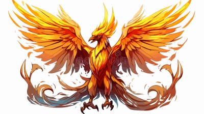 Vector Illustration of Legendary Phoenix Cartoon Stock Vector ...