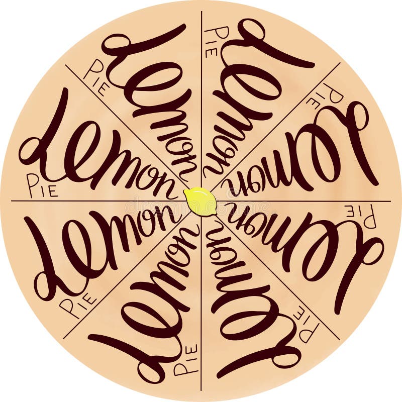 Vector Illustration of Lemon Pie with Lemon Stock Vector - Illustration ...