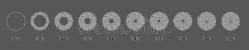 Vector Illustration of a Lens Aperture Stock Vector - Illustration of ...