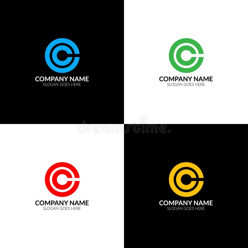 Letter C in Circle Logo, Icon Flat and Vector Design Template. the ...