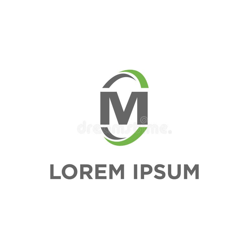 Vector Illustration Letter M Circle Icon Logo Design Stock Vector ...