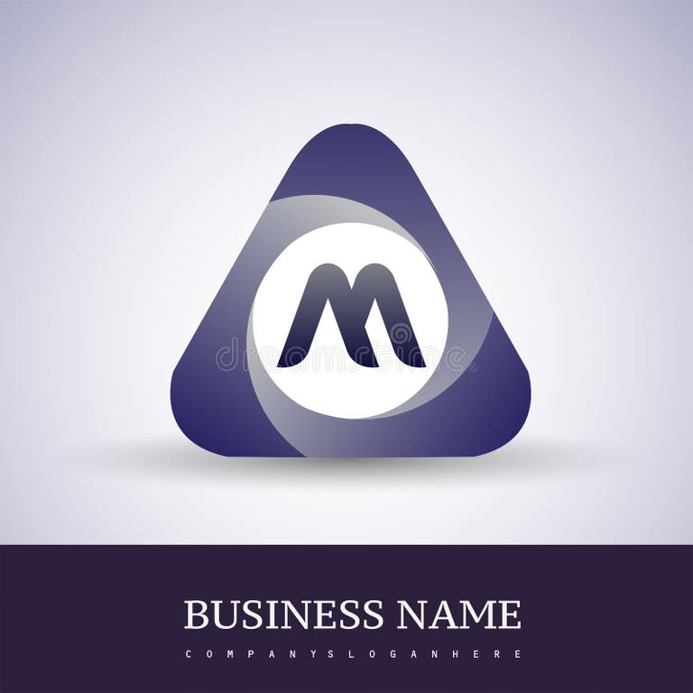 Vector Illustration of Letter M in Triangle Stock Vector - Illustration ...