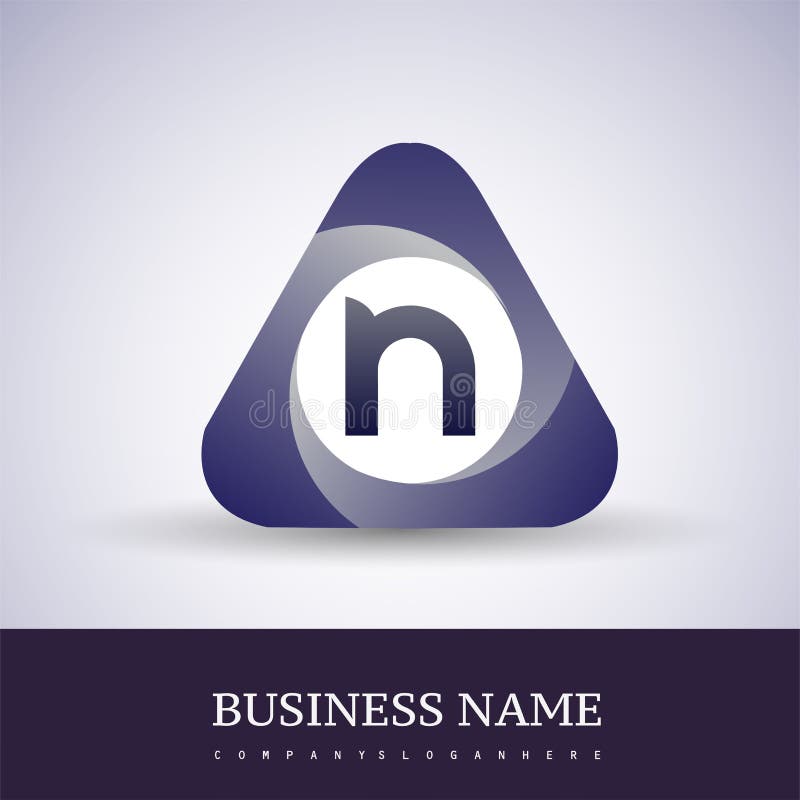 Vector Illustration of Letter N in Triangle Stock Vector - Illustration ...