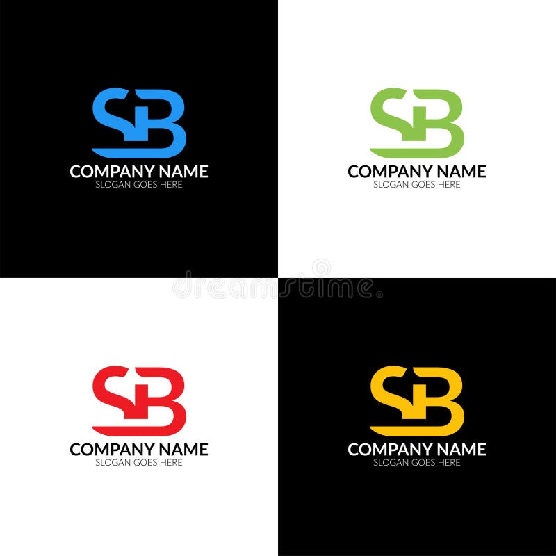 Vector Illustration. Letter SB Logo, Icon Flat and Vector Design ...