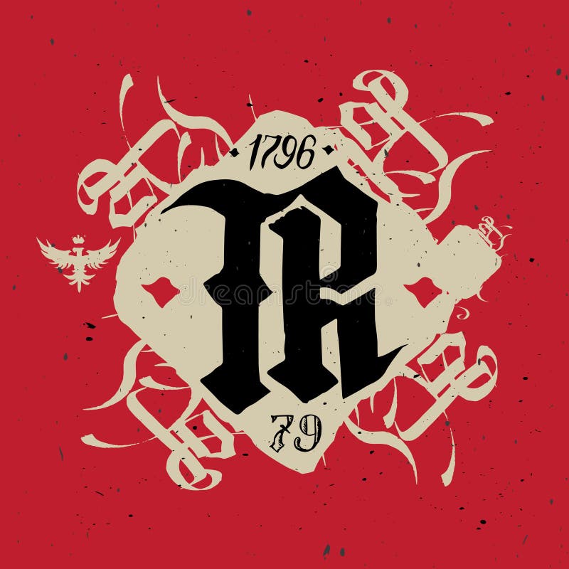 Emblem Caligraphy Stock Illustrations – 83 Emblem Caligraphy Stock ...