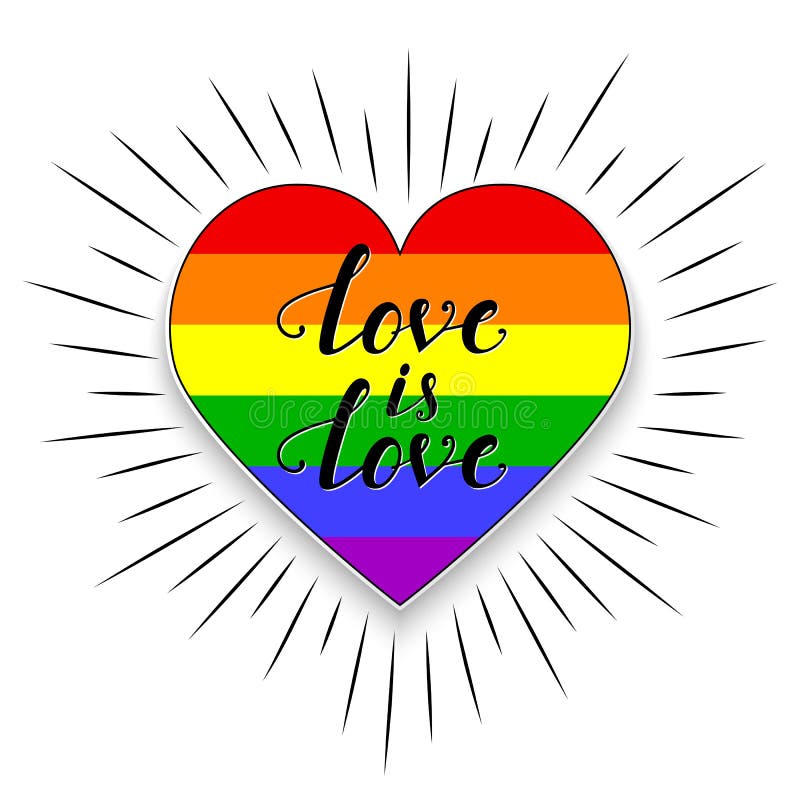 Lgbt Heart on White Background Stock Vector - Illustration of badge ...