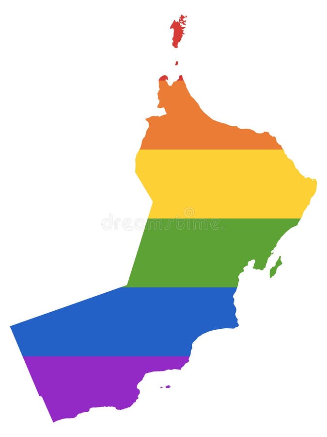 LGBT Rainbow Map of Oman stock vector. Illustration of philippines ...