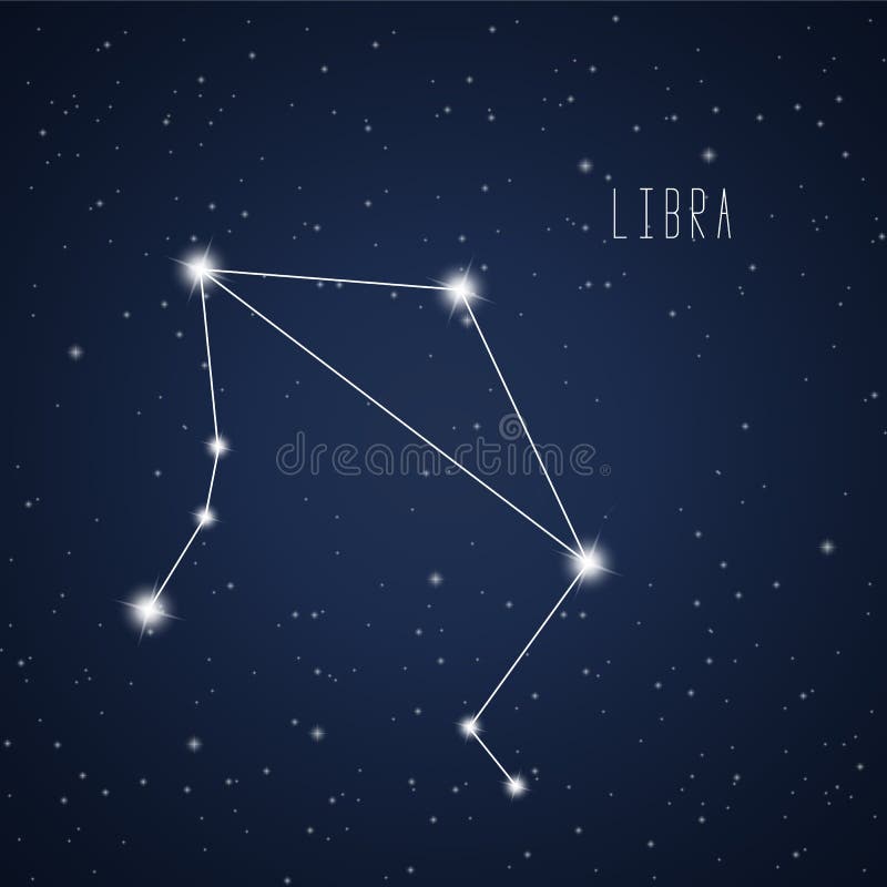 Vector Illustration of Libra Constellation Stock Illustration ...