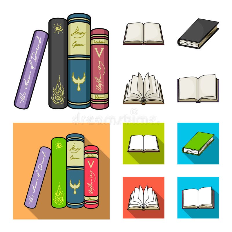 Vector Design of Library and Textbook Symbol. Set of Library and School ...