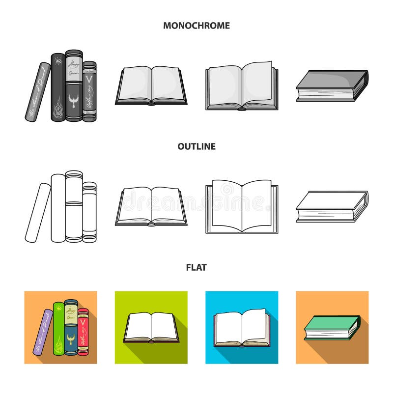 Vector Design of Library and Textbook Symbol. Collection of Library and ...