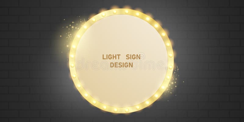 Vector Illustration of a Light Frame, a Light Sign, a Festival, an ...