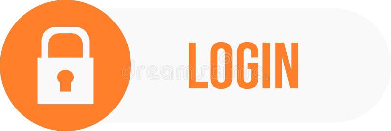 Login Button. Button for Login. Orange Login Button. Stock Vector ...