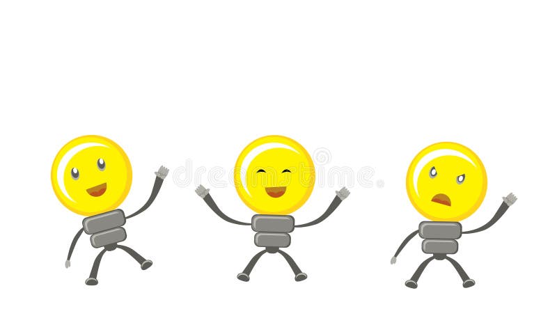 Vector Illustration Lightbulb Icon White Background Stock Vector ...