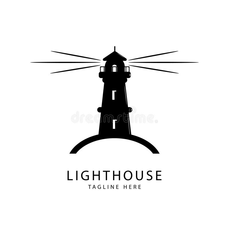 Vector Illustration of a Lighthouse for a Symbol or Logo Icon ...