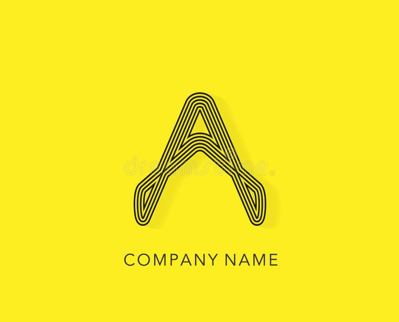 Vector Illustration Line Letter a Logo Symbol Icon. Typography Initial ...
